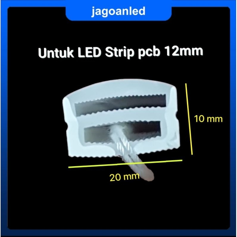 Jual Selang LED Alis Karet Silicone Tube 20x10mm Pelindung LED Strip ...