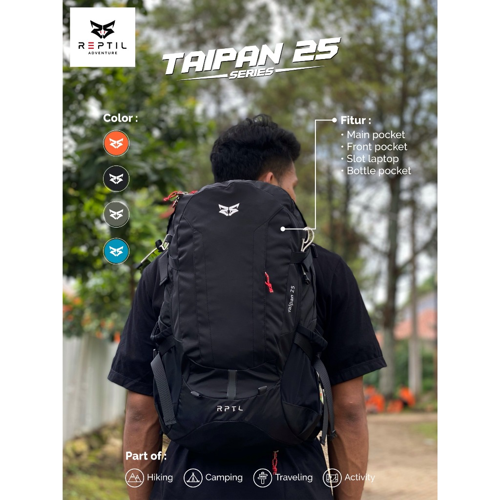 Jual BACKPACK/RANSEL REPTIL ADVENTURE TAIPAN 25 series | Shopee Indonesia