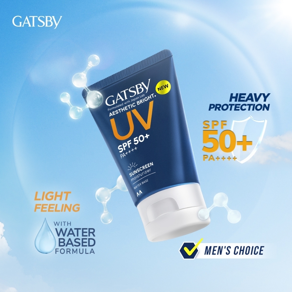 Jual GATSBY Aesthetic Bright UV SPF 50+ PA++++ Sunscreen Moisturizer | Shopee Indonesia
