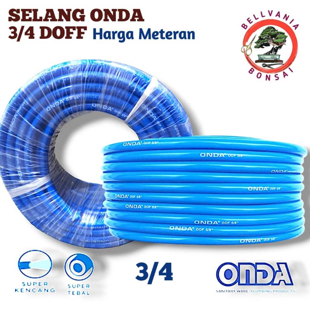 Jual Selang Air Onda 3/4 Elastis Dof Biru Harga Per Meter | Shopee Indonesia