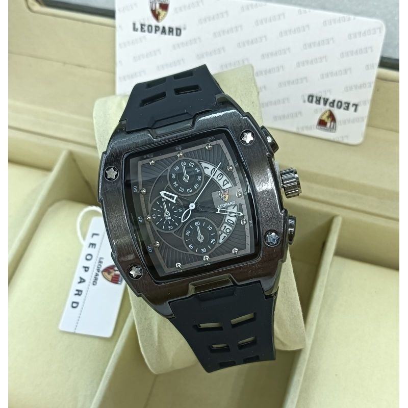 Jual jam tangan pria persegi empat original tahan air karet rubber ...