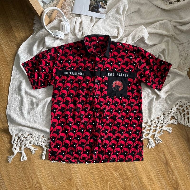 Jual PDI PERJUANGAN Full Logo Shirt size L (Kemeja) | Shopee Indonesia