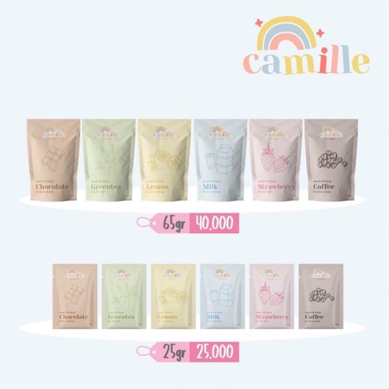Jual [ FREE SPATULA ] CAMILLE Wash Off Mask 25gr/65gr masker wajah masker bubuk masker powder ...