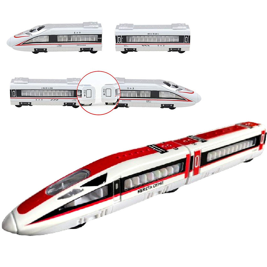 Jual Mainan Diecast Kereta Cepat Whoosh Electric Train Pajangan ...
