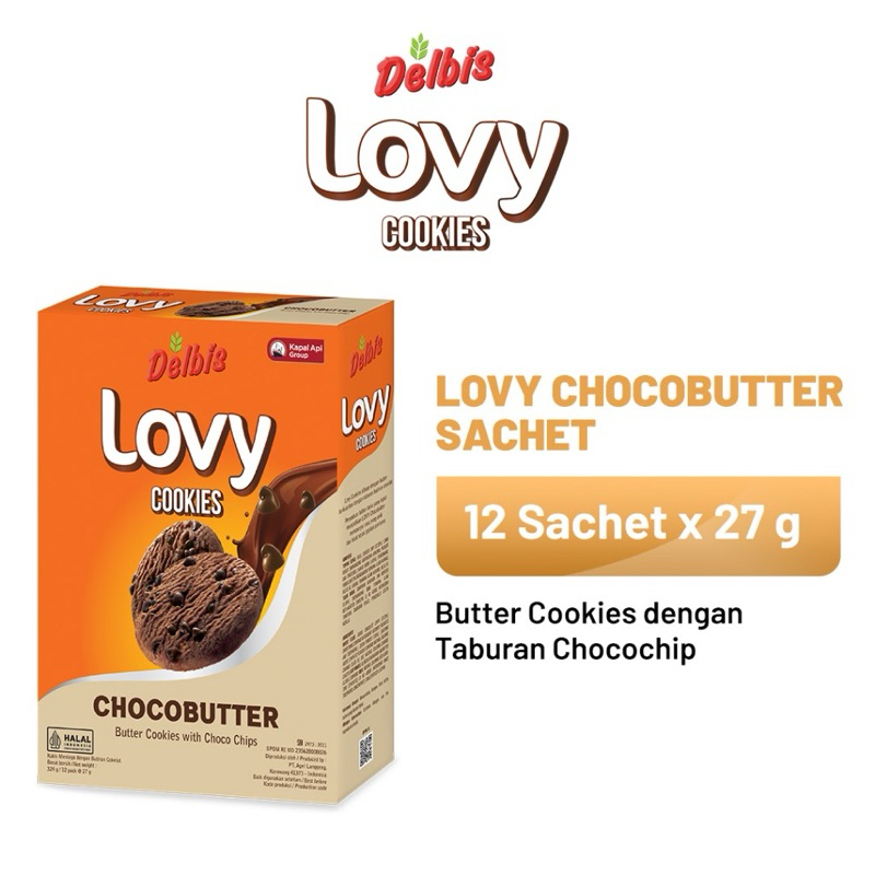 Jual LOVY Cookies Chocobutter Dus (10 Sachet x 27gr) | Shopee Indonesia