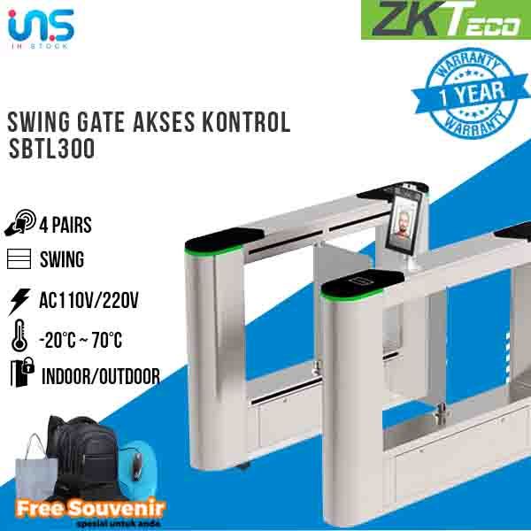 Jual Swing Barrier Gate Turnstile Akses Kontrol Zkteco Sbtl300 Original 