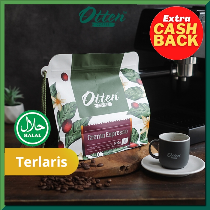 Jual Kopi Otten Coffee Crema Espresso 500 gram | Biji / Bubuk Kopi ...