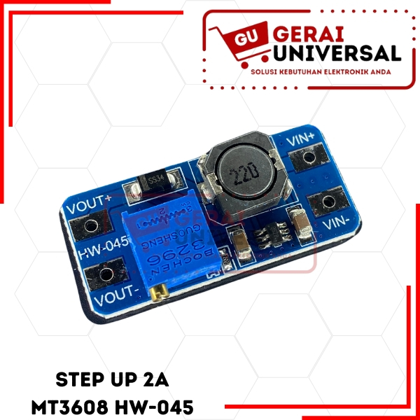 Jual Step Up MT3608 2A Micro USB StepUp Adjustable DC to DC Module HW-045 | Shopee Indonesia