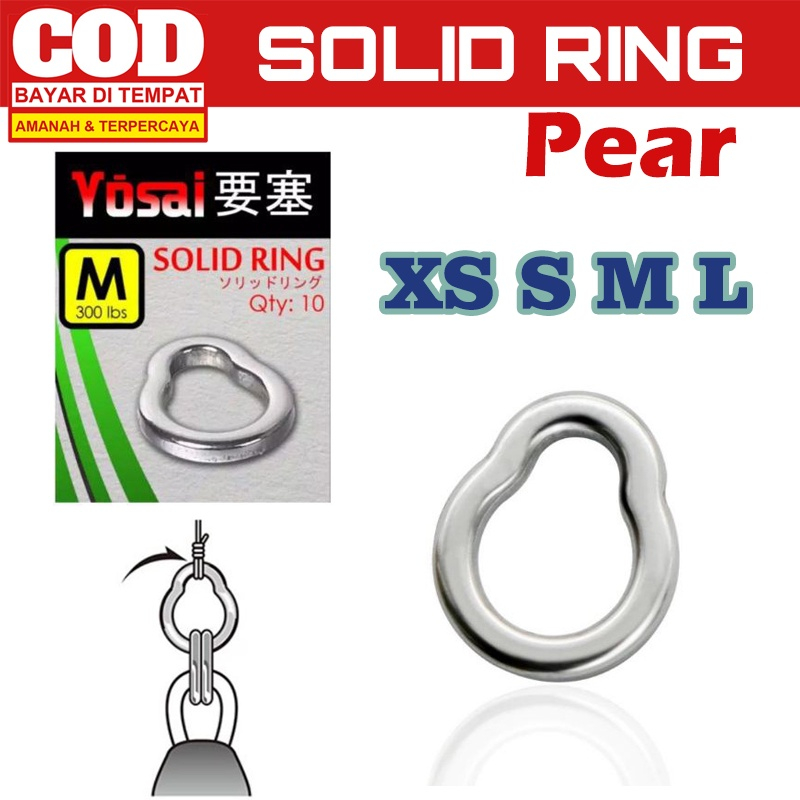 Jual Solid Ring Pear XS S M L Pancing Jigging Untuk Assist Hook Pancing | Shopee Indonesia