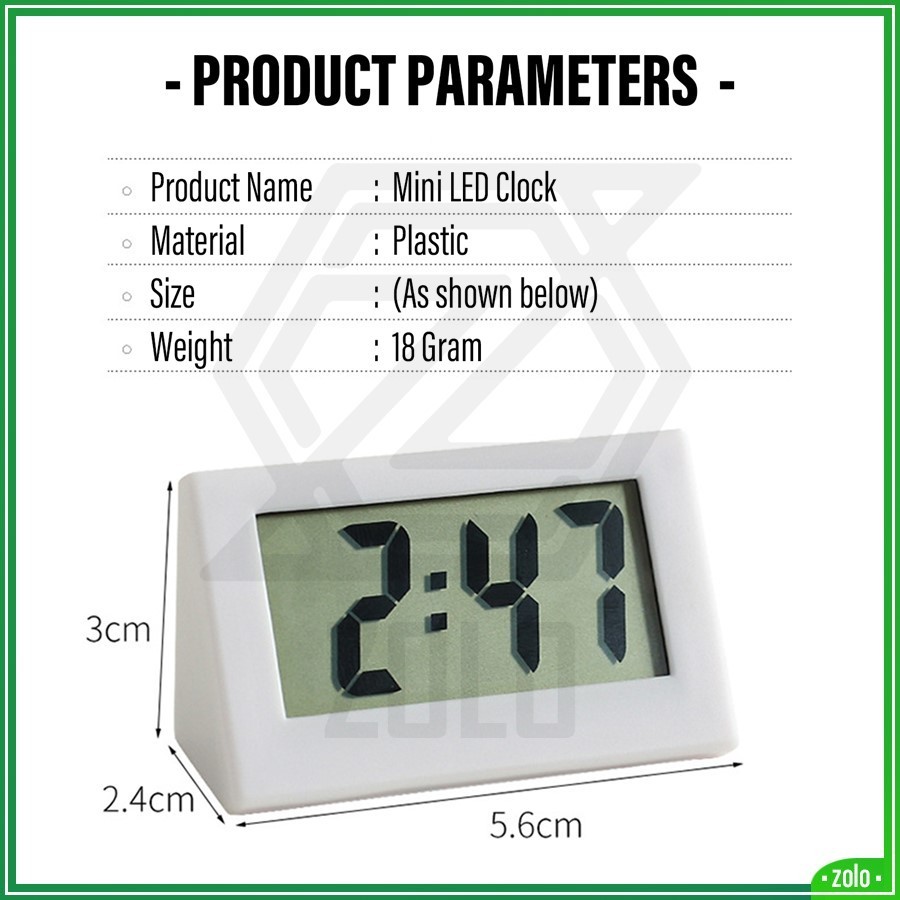 Jual Jam digital mini dashboard lcd jam meja mini/ digital desk clock ...