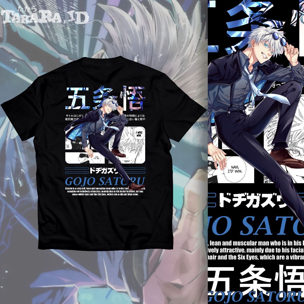 Jual BAJU ANIME GOJO SATORU JUJUTSU KAISEN 026JK- T-Shirt Anime - Kaos ...