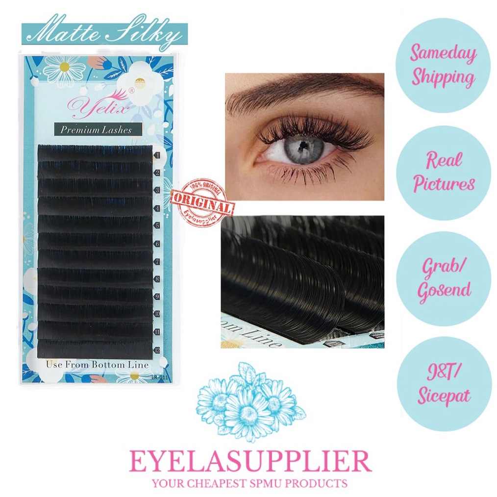 Jual ART Y1G Yelix Matte Silky Premium Lashes Eyelash Extension Tanam ...