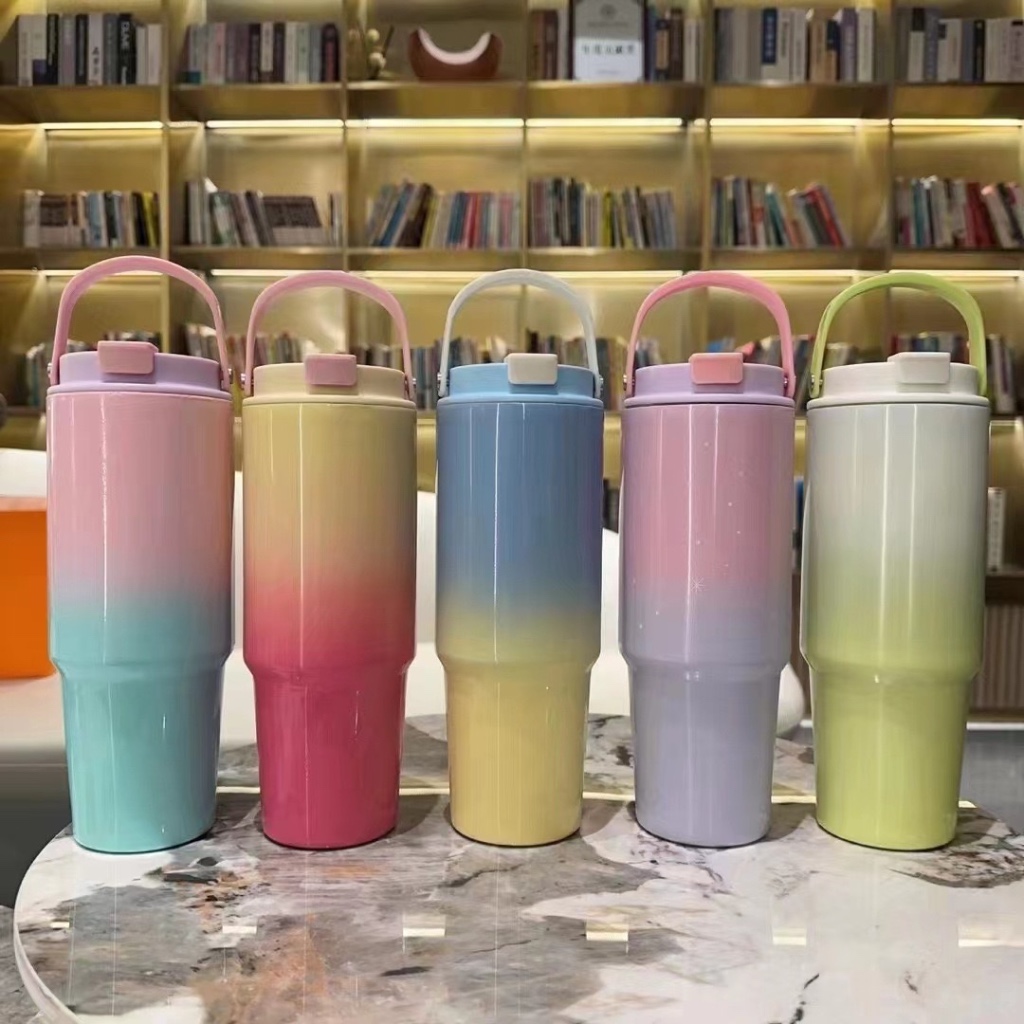 Jual Tumbler Gradasi With Handle 900ml / Tumbler 2 Cara Minum / Tumbler ...
