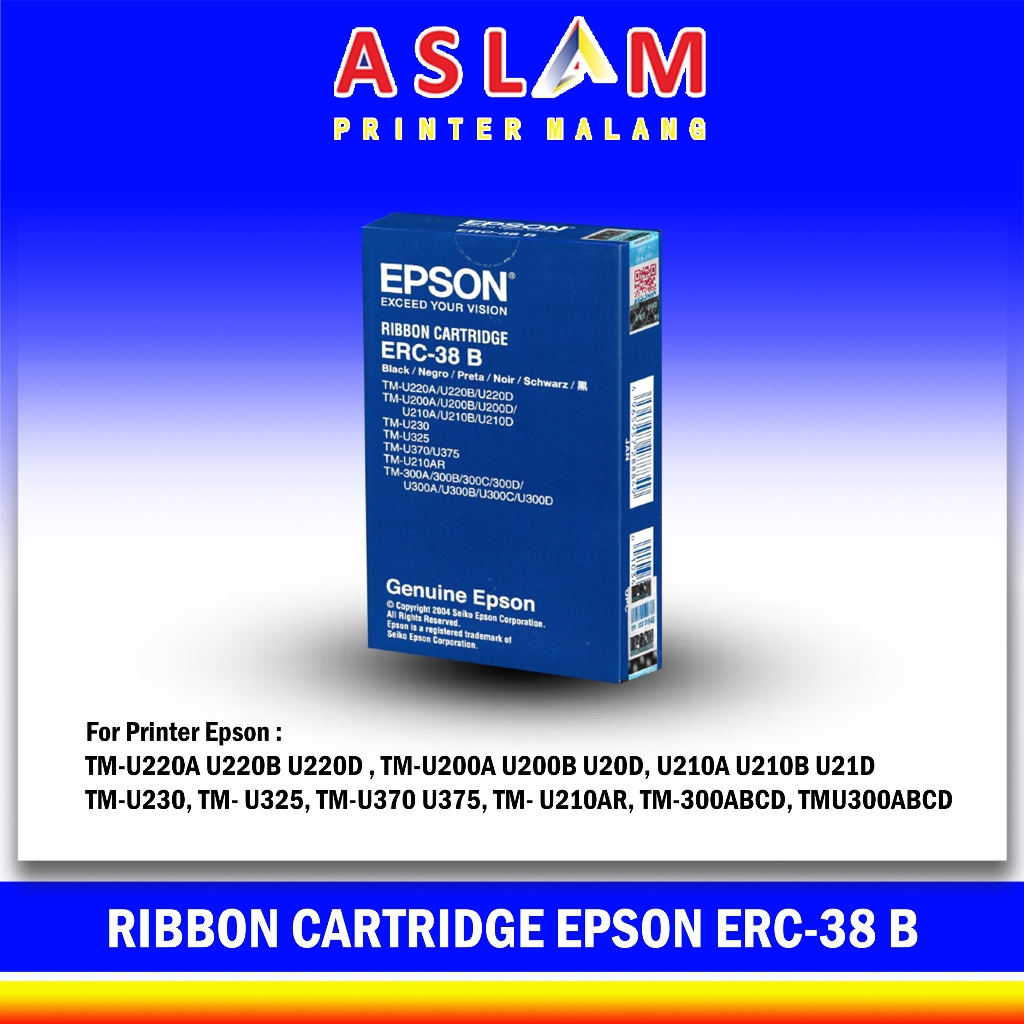 Jual Ribbon Cartridge ERC 38 ERC-38 ERC38 Black Pita Printer Epson TM-U220 Original Epson ...