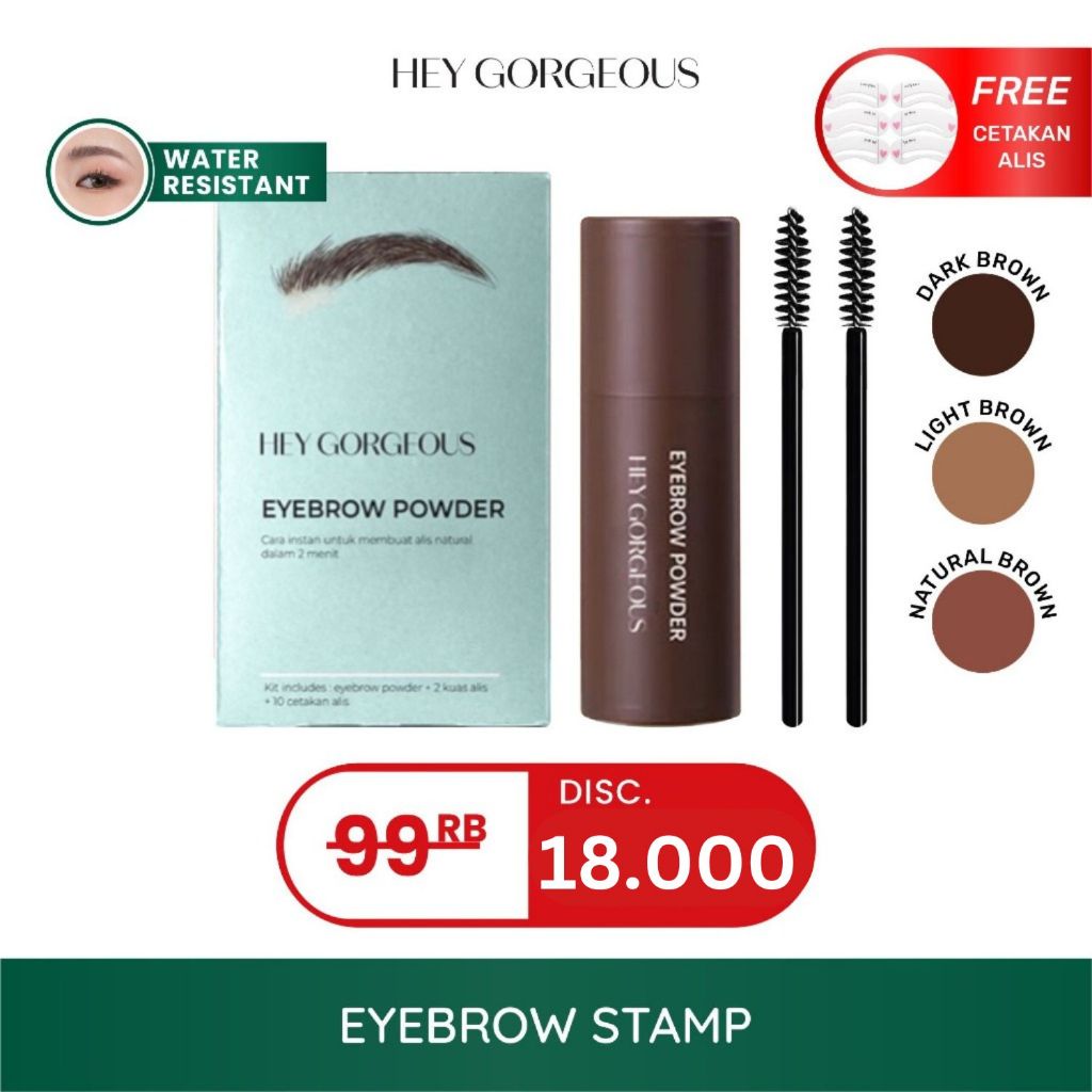 Jual HEY GORGEOUS EYEBROW POWDER | Shopee Indonesia
