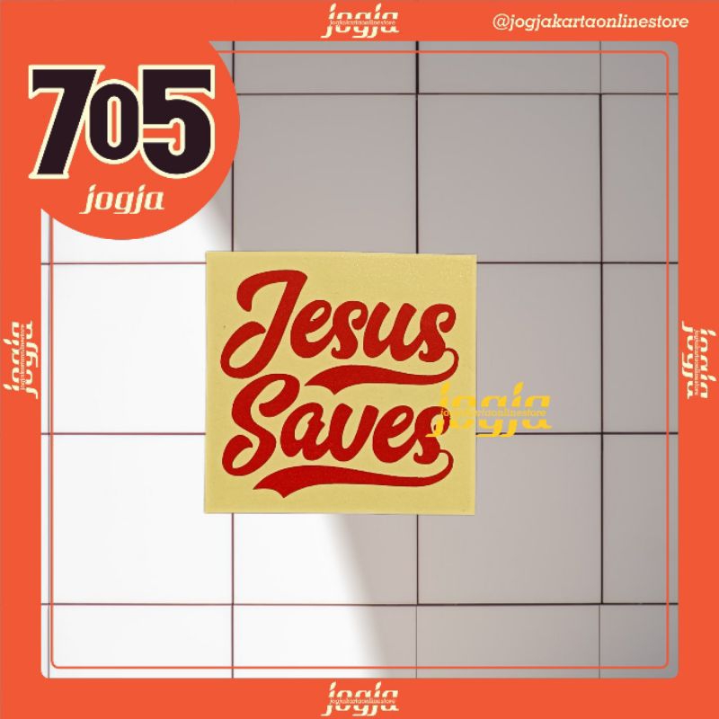 Jual Stiker Jesus Saves Cutting Sticker Rohani Yesus 6 cm | Shopee ...