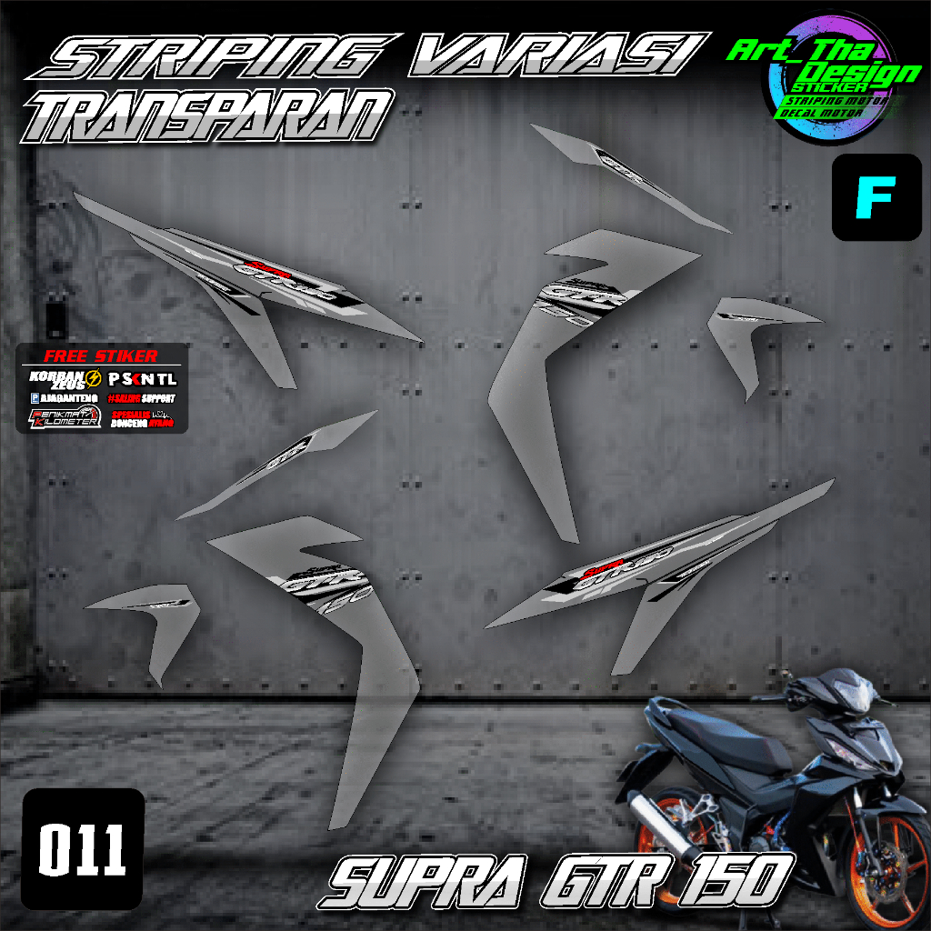 Jual Sticker UV Transparan Honda SUPRA GTR 150 011-Striping Variasi ...