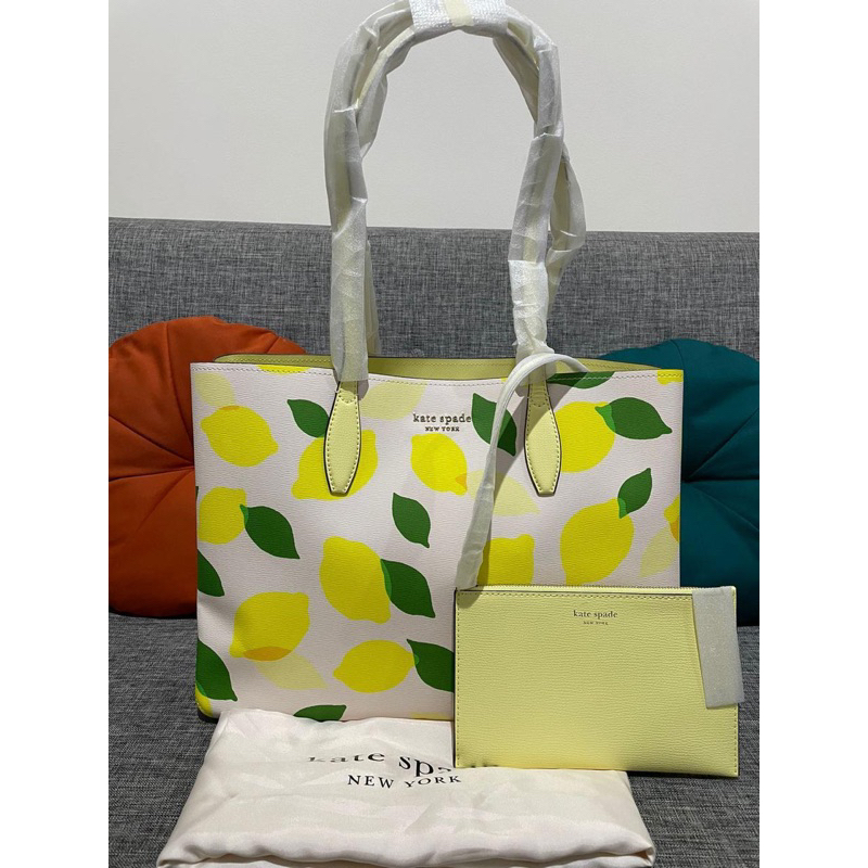 Jual Kate Spade All Day Lemon Toss Large Tote with Db Ori retail (Butik ...