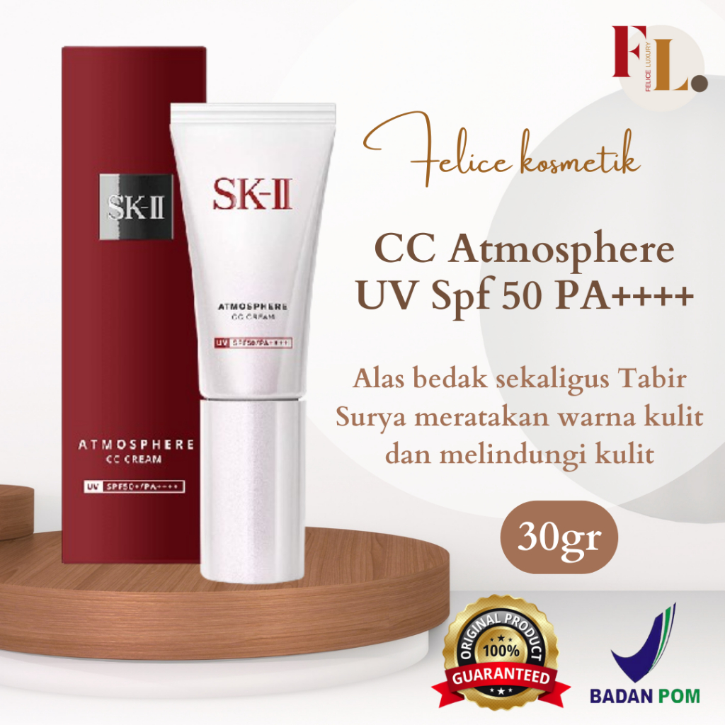 Jual ORIGINAL SK** FELICE SK ATMOSPHERE CC CREAM SPF 50 PA++++ 30gr REAL SIZE | Shopee Indonesia