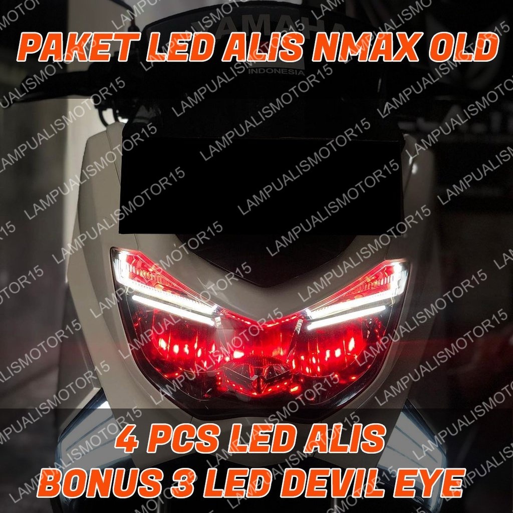Jual PAKET LED ALIS DOUBLE LIS NMAX OLD BONUS DEVIL EYES / LAMPU SENJA ...