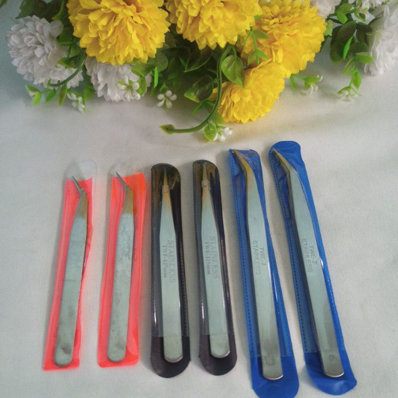 Jual Pinset Obras lurus dan bengkok STAINLESS STEEL DAN BIASA | Shopee ...