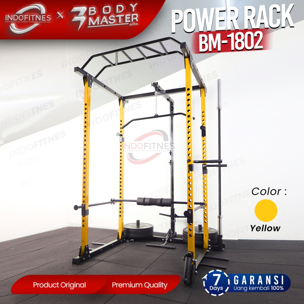 Jual BODYMASTER Power Rack BM-1802 - Home Gym Power Cage Bench Press ...