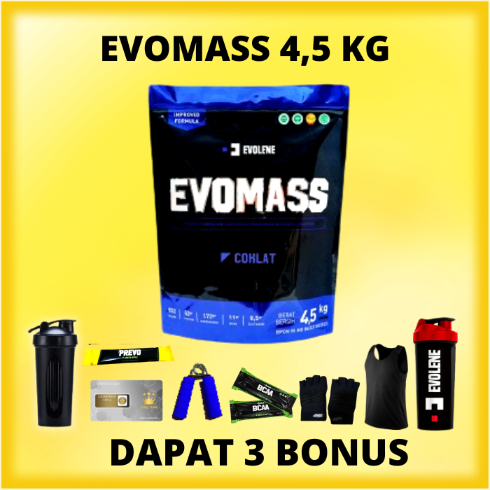 Jual EVO MASS EVOLENE 4,5 KG SUSU PROTEIN EVOMASS 10 LBS COKLAT MAS ...