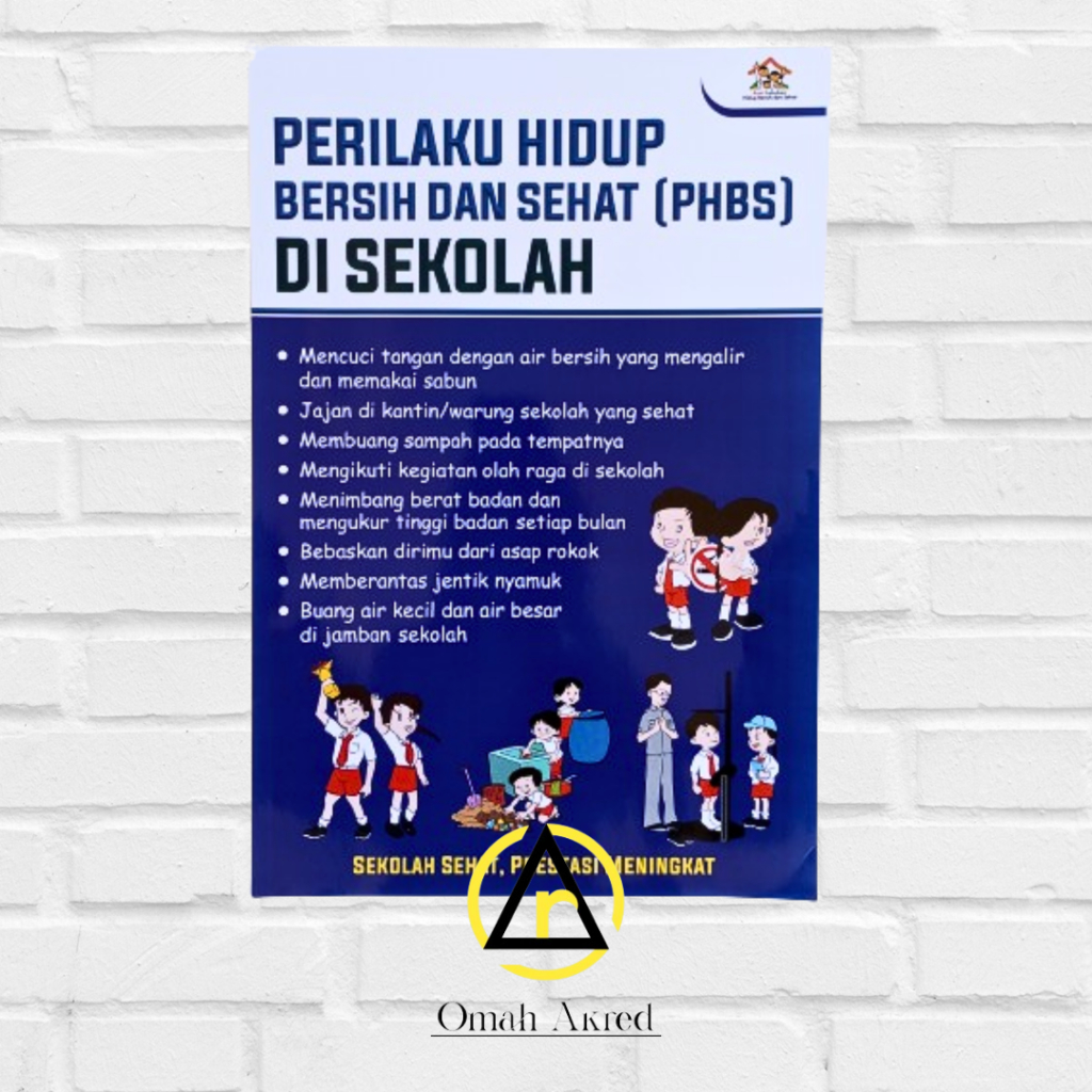 Jual Poster PHBS di Sekolah - Hidup Bersih dan Sehat - Poster Kesehatan ...