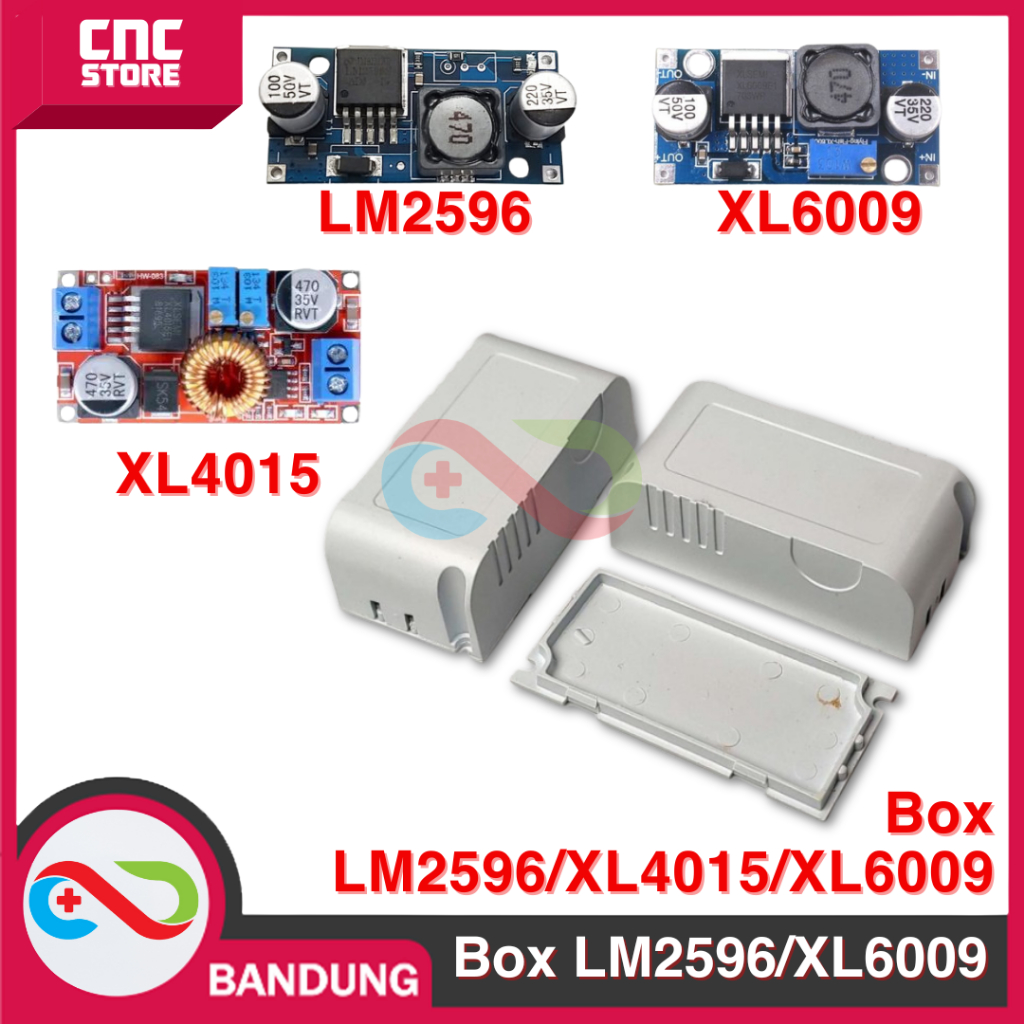 Jual BOX CASING PLASTIK DC CONVERTER STEP UP DOWN LM2596 XL6009 ...