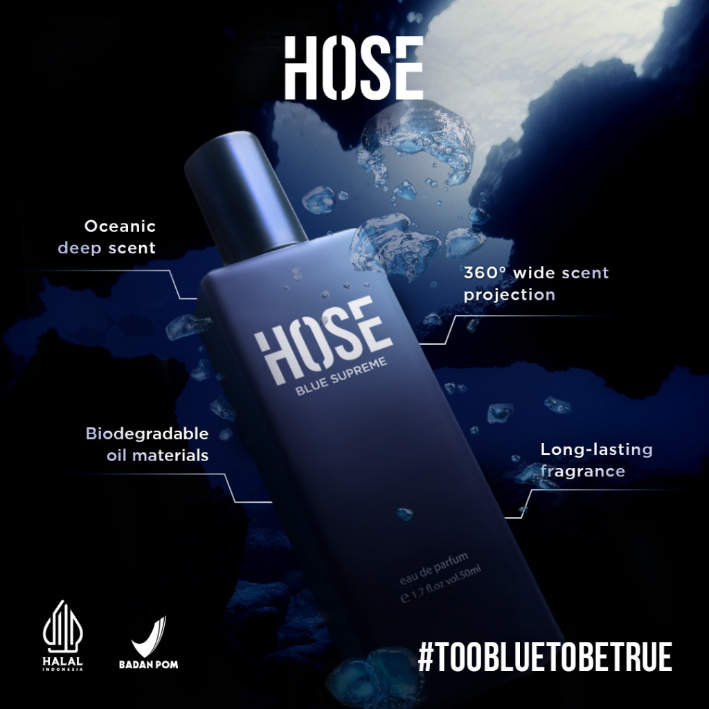 Jual [BELI 50K GRATIS GIFT] HOSE Eau De Parfum Blue Supreme 50ml ...