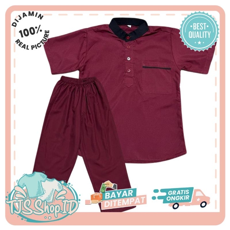 Jual Setelan Koko Anak Warna Sage Koko Anak Laki-Laki Usia 3-11 Tahun ...