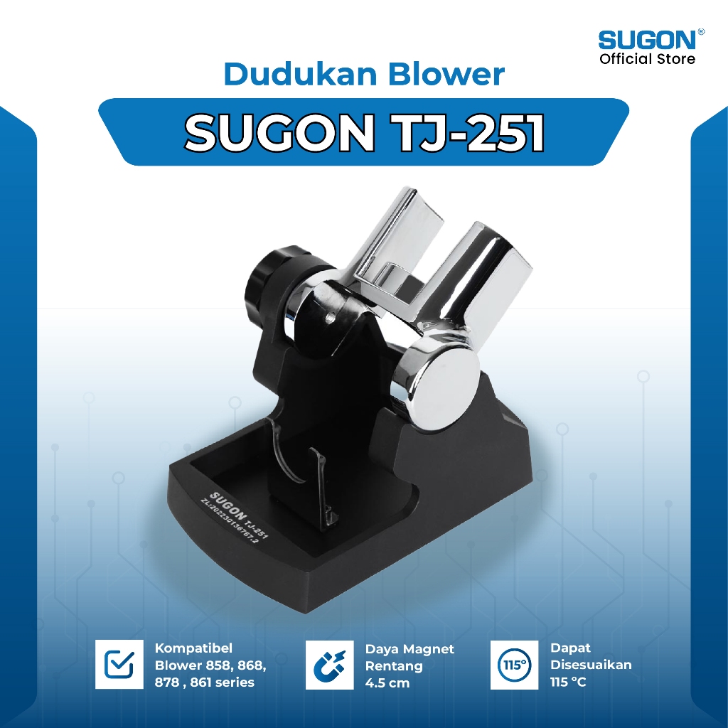 Jual Sugon TJ-251 Dudukan Blower Solder Station Digital Hot Air Gun ...