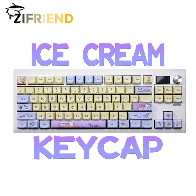 Jual Zifriend Ice Cream Keycaps PBT Dye-sublimated XDA Height 133 Keys ...