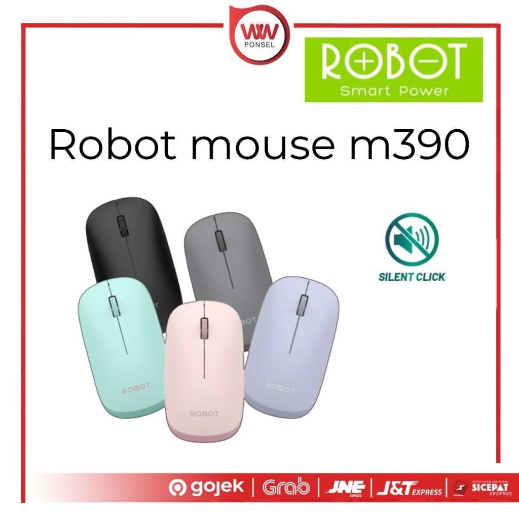 Jual Robot Mouse M390 Wireless Mouse Silent Click | Shopee Indonesia
