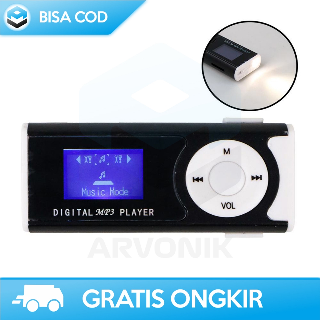Jual MP3 PLAYER SPORT MINI SUPPORT LAMPU LED DENGAN EXTERNAL SOUND LONG ...