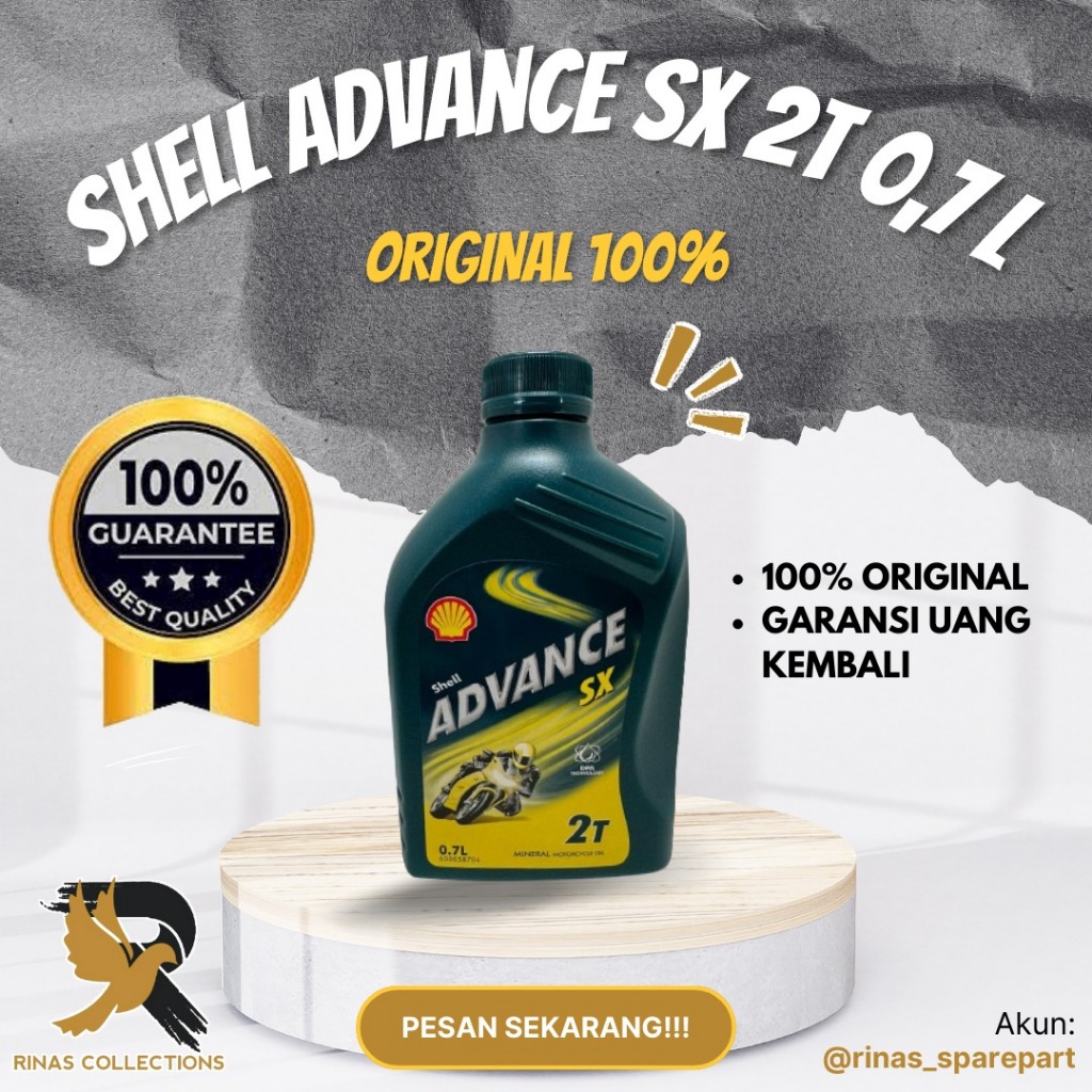Jual Oli Samping Motor 2T Shell Advance SX2 T Terbaru 0.7 Liter ...