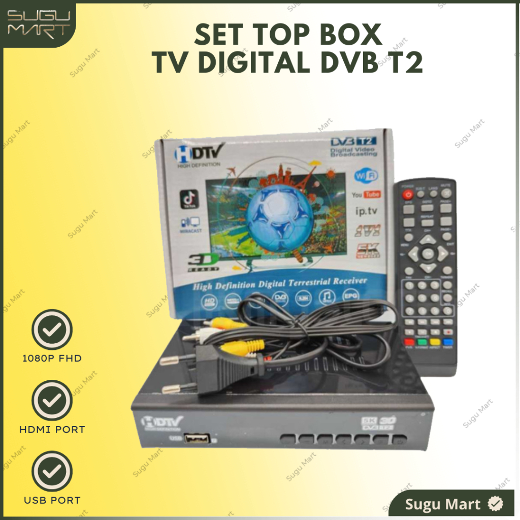 Jual SET TOP BOX DVB T2 7 TOMBOL | DIGITAL TERRESTRIAL RECEIVER TV STB ...