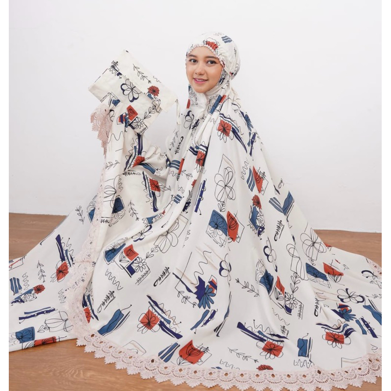 Jual Mukena dewasa rayon viscose renda tas sajadah by Gmj 1 | Shopee ...