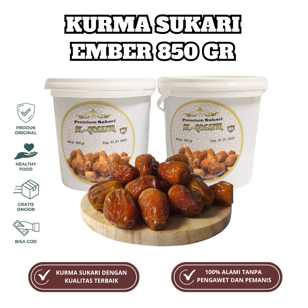 Jual Kurma Sukari 850 Ember Alqossim Ember Kurma Oleh2 Haji | Shopee ...