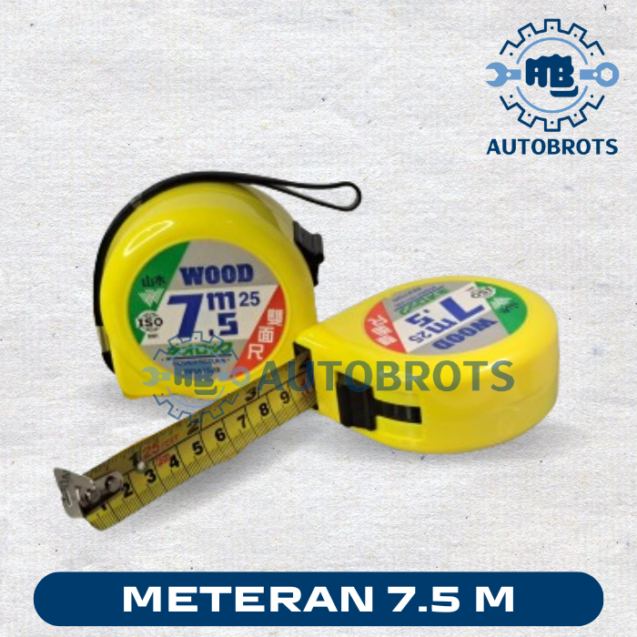 Jual WOOD Meteran 7,5 Meter Kuning Made In Taiwan Original 7,5M ...