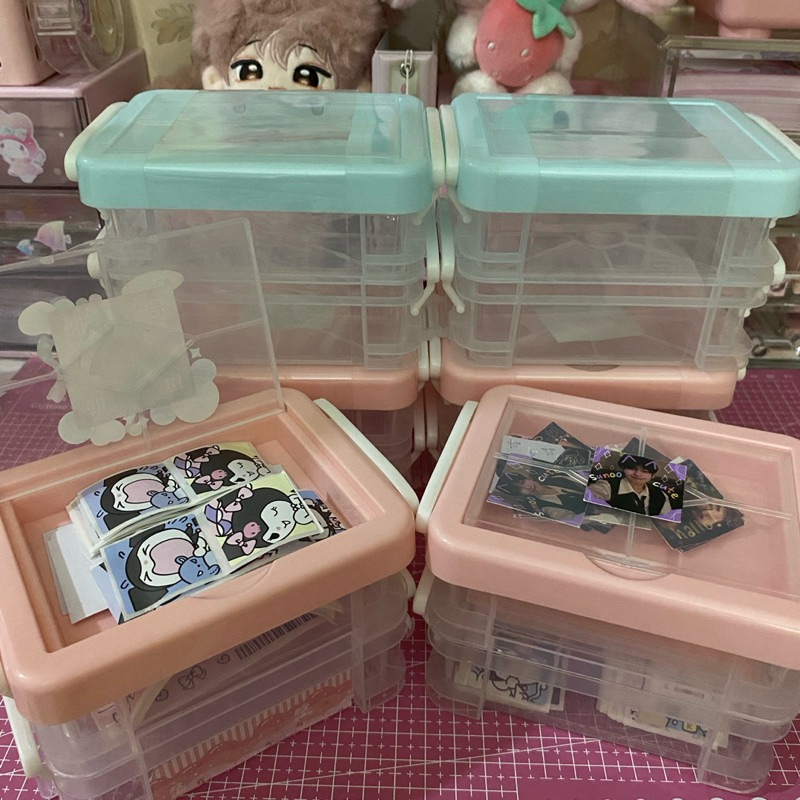 Jual MR DIY STORAGE BOX [FREE STICKER] PINK BLUE KPOP [READY STOK ...