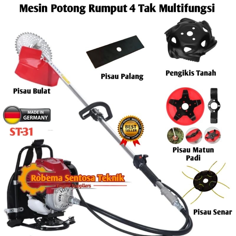 Jual MESIN POTONG RUMPUT MODEL HONDA GX-31 MULTIFUNGSI | 5 JENIS MATA PISAU | Shopee Indonesia