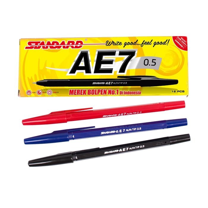 Jual Ballpoint / Pulpen Standard AE7 1 Pack / 12 Pcs | Shopee Indonesia