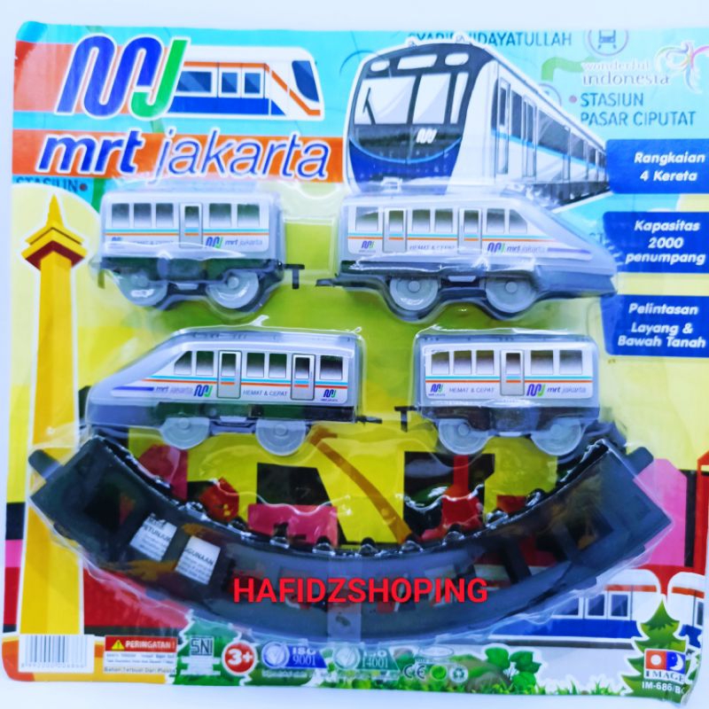 Jual Mainan Kereta Api MRT Jakarta Sonic Satu Set | Shopee Indonesia