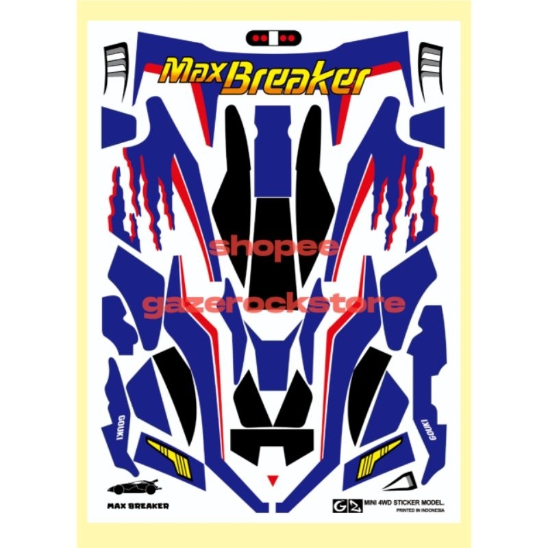 Jual Stiker Tamiya Max Breaker Cutting Vinyl | Shopee Indonesia