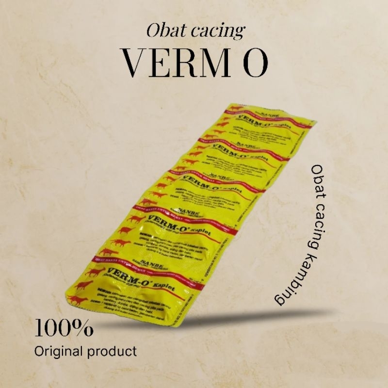 Jual Verm o kaplet 1 strip 10 kaplet obat cacing kambing DOMBA | Shopee ...