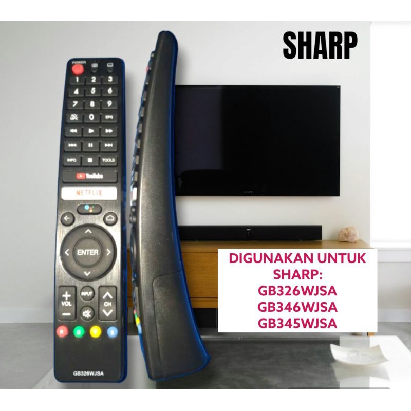 Jual Remote Smart TV Sharp Android YouTube | Shopee Indonesia