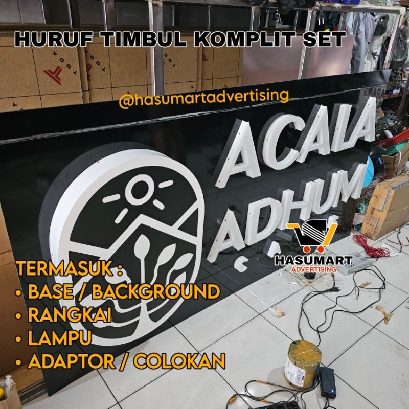 Jual Huruf Timbul Komplit Set (2×1m)/ Letter Timbul Akrilik / Lampu ...