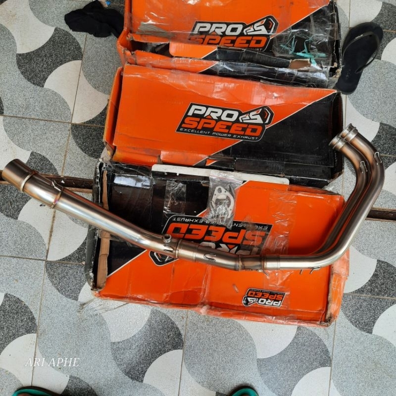 Jual header pipa leher knalpot PROSPEED original yamaha R25 | Shopee ...