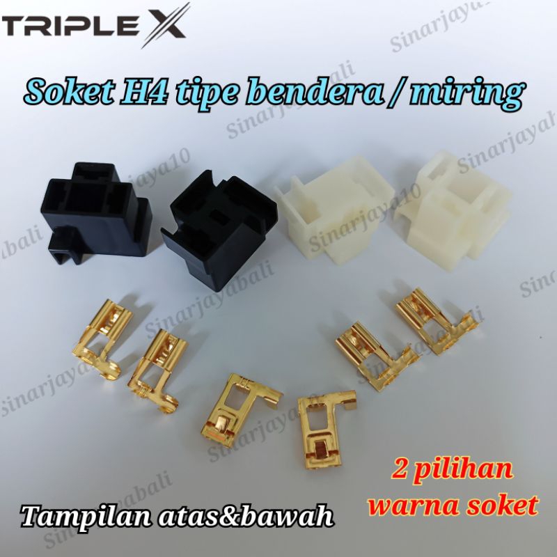 Jual soket lampu h4 socket H4 konektor lampu depan utama seal beam ...